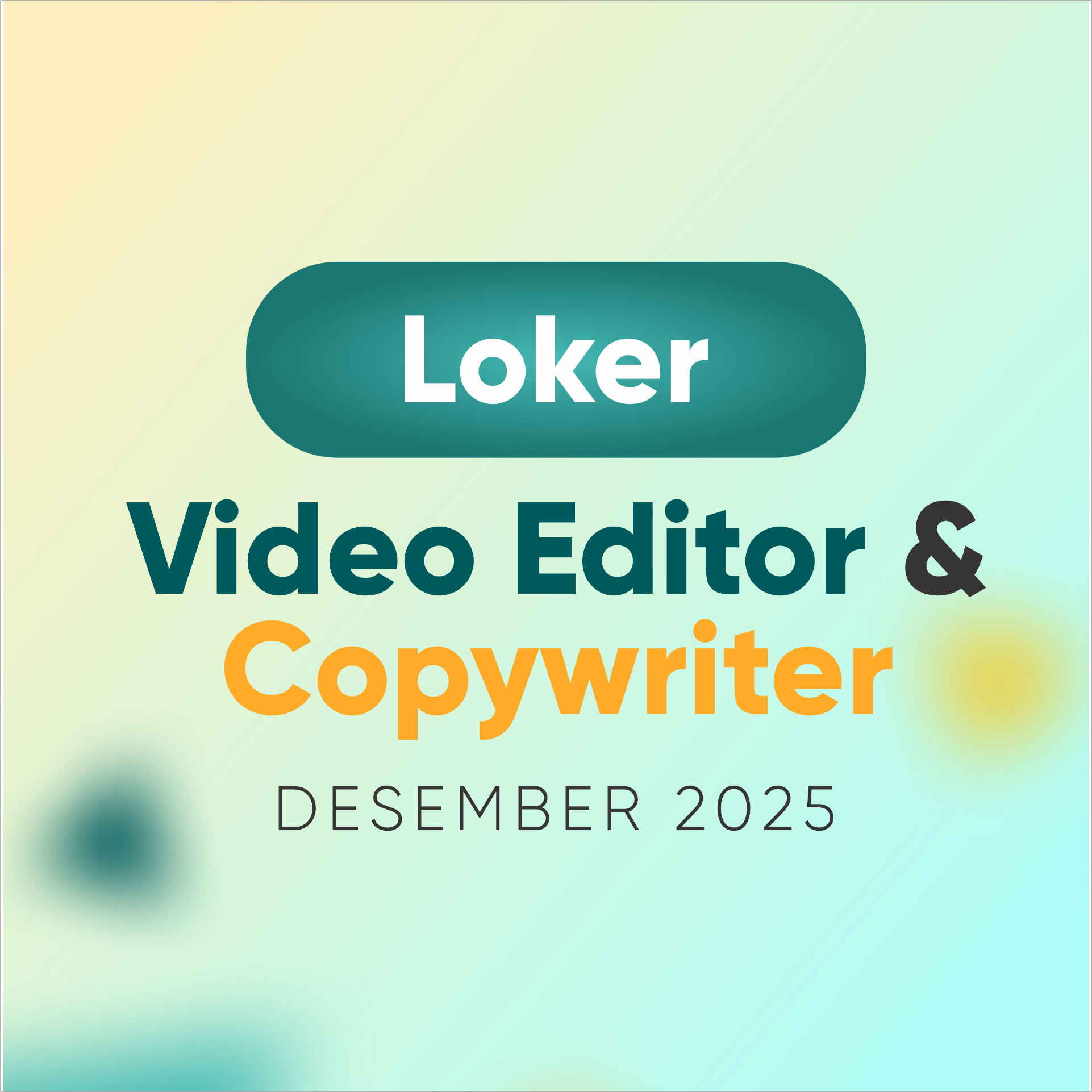 Loker Video Editor dan Copywriter - Lowongan Kerja Al Irsyad Al ...
